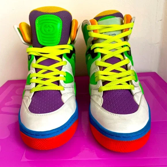 Neon Gucci High Top Sneakers